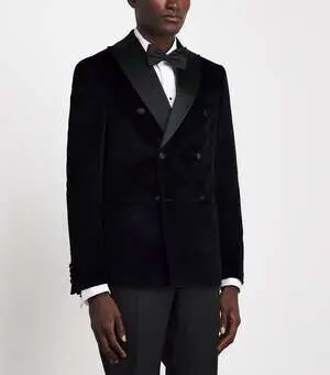 Pal Zileri Stretch-cotton Double-breasted Tuxedo Jacket