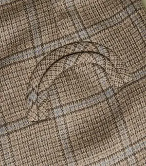 BLAZÉ MILANO Virgin Wool Check Fox Tailored Trousers