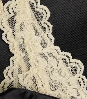 DE LA VALI Lace-trim Kasai Mini Dress