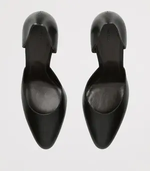 THE ROW Ornella Leather D'orsay Pumps 90
