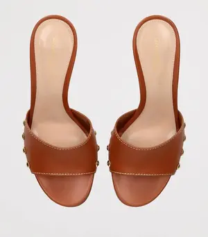 GIANVITO ROSSI Leather Avelin Mules 70