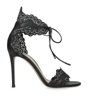 GIANVITO ROSSI Leather Evie Sandals 105 - Black