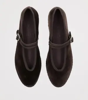 FLABELUS Velvet Pierre Mary Jane Flats