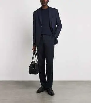 Corneliani Virgin Wool-silk Unlined Whisper Blazer
