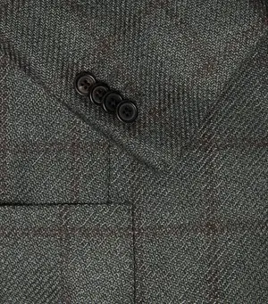 Corneliani Virgin Wool-silk-cashmere Check Blazer