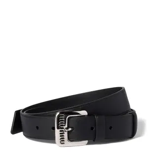 Miu Miu Leather Belt - Black
