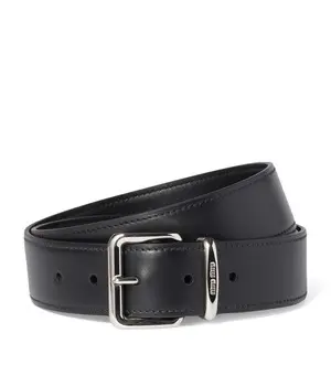 Miu Miu Leather Belt - Black