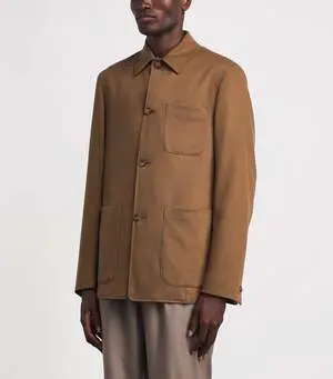 Canali Stretch-wool Chore Overshirt
