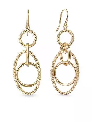 David Yurman 18kt Yellow Small Chain Link Mobile Earrings