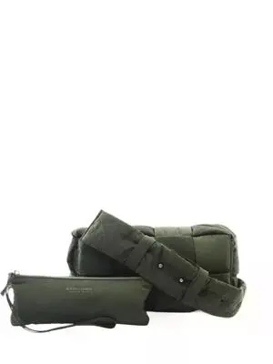 Bottega Veneta 2010s Padded Tech Cassette Shoulder Bag - Green