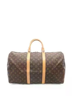 LOUIS VUITTON 1999 Monogram Keepall 50 Holdall - Brown