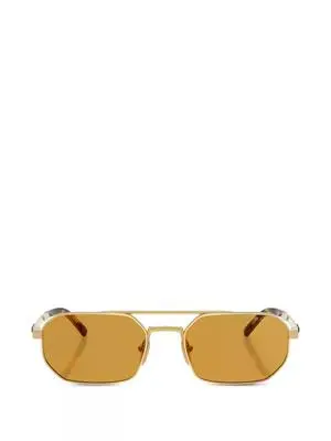Prada Geometric-frame Sunglasses - Gold