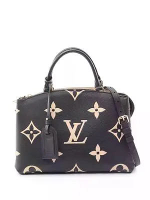 LOUIS VUITTON 2021 Pm Petit Palais Monogram Empreinte Tote Bag - Black