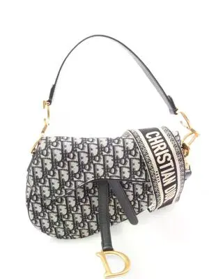Dior 2010s Oblique Saddle Shoulder Bag - Neutrals