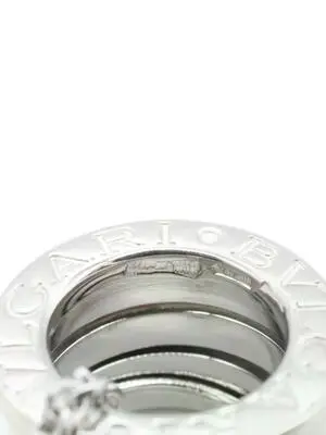 BVLGARI B.zero1 18k White Gold Spiral Pendant Necklace