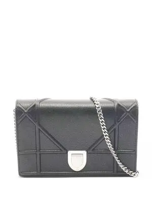 Dior 2010s Diorama Chain Cross Body Bag - Black