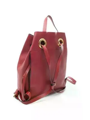 Burberry 2010s Drawstring Leather Backpack