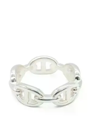 Hermès 2010s Pm Chaîne D'ancre Enchene Ring - Silver