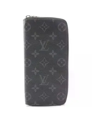 LOUIS VUITTON Eclipse Zippy Monogram Wallet - Black