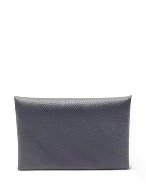 Hermès 2022 Calvi Card Holder - Blue