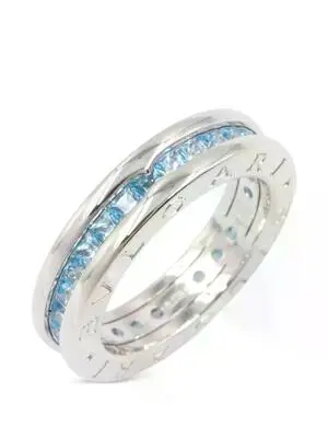 BVLGARI B.zero1 Blue Topaz Ring In 18k White Gold