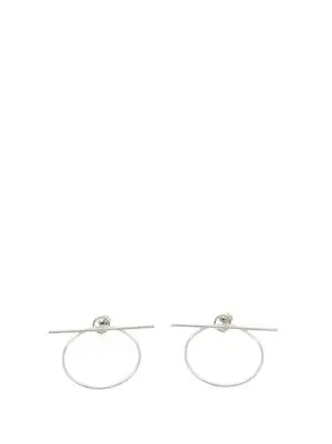 Hermès 2010s Loop Mm Earrings - Silver