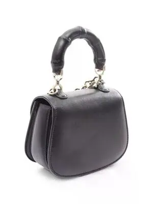 Gucci 2010s Bamboo Leather Handbag - Black