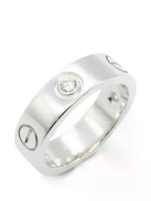 Cartier 2010s Love Diamond Ring - Silver