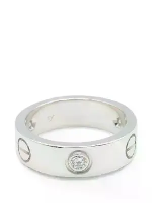 Cartier 2010s Love Diamond Ring - Silver