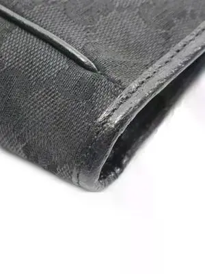 Gucci Gg Canvas Leather Trimmed Handbag