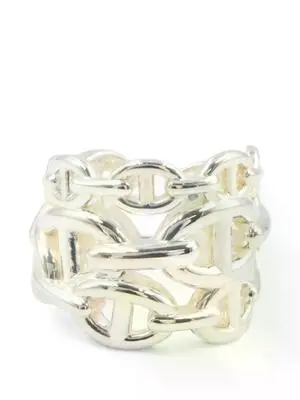 Hermès 2010s Chaîne D'ancre Enchene Gm Ring - Silver