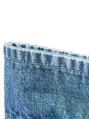 Miu Miu Cropped Logo-embroidered Denim Shirt