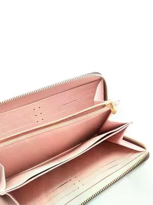 LOUIS VUITTON Monogram Rose Ballerine Zippy Wallet - Brown