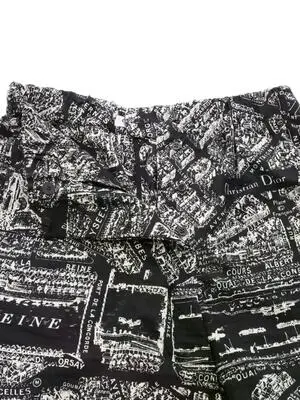 Dior 2010s Plan De Paris-print Button-fly Shorts