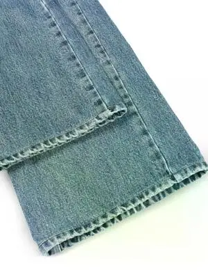 Miu Miu 2010s Logo Patch Wide-leg Jeans