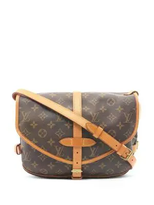 LOUIS VUITTON 1998 Monogram Saumur Shoulder Bag - Brown