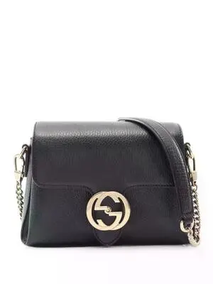 Gucci 2010s Interlocking G Chain Shoulder Bag - Black