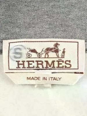 Hermès 2010s Puzzle Equestre Leather-patch Hoodie