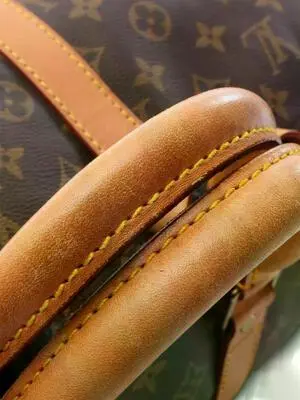LOUIS VUITTON 2001 55 Keepall Monogram Boston Luggage Bag - Brown