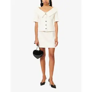 Alessandra Rich Bouclé-tweed Mini Skirt