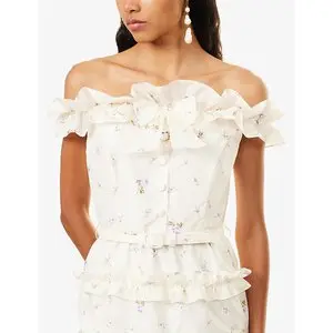 Alessandra Rich Bouclé-tweed Mini Skirt