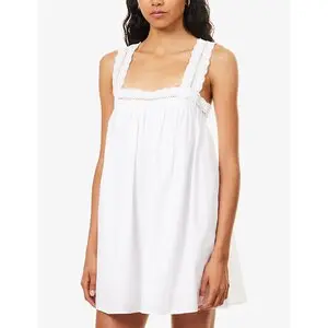 Dissh Lace-trim Cotton-blend Mini Dress