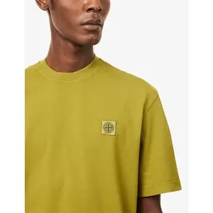 Stone Island Dyed-patch Logo Cotton T-shirt