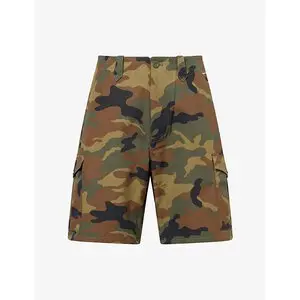 AUSTIN POST Straight-fit Cotton Cargo Shorts - Camo