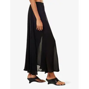 Dissh Sheer Maxi Skirt With Split Seam