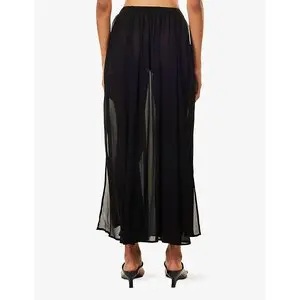 Dissh Sheer Maxi Skirt With Split Seam