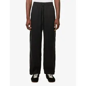 THE COUTURE CLUB Cupro Panelled Woven Trousers - Black