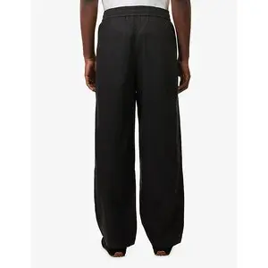 THE COUTURE CLUB Cupro Panelled Woven Trousers - Black