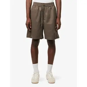 THE COUTURE CLUB Cupro Panelled Woven Shorts