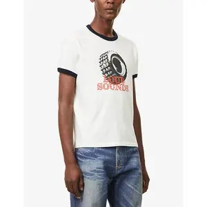 AUSTIN POST Ringer Loud Sounds Cotton T-shirt